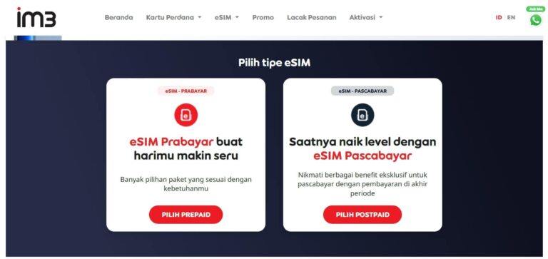 Cara Beli, Aktivasi dan Cara Daftar eSIM Indosat IM3 - Pulsa Seluler