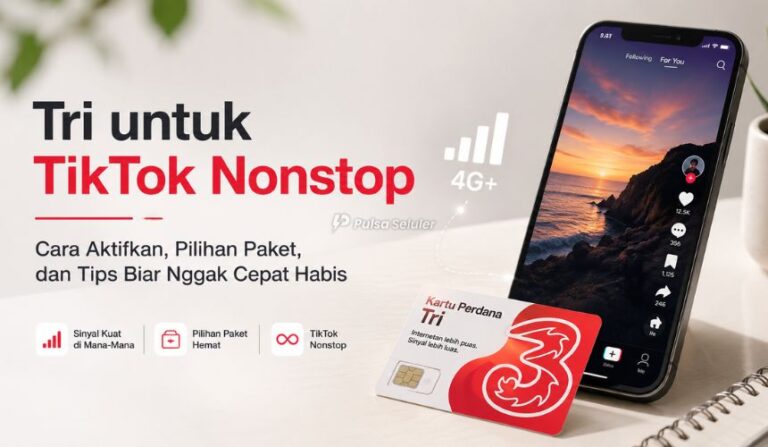 Tri untuk TikTok Nonstop - Pulsa Seluler